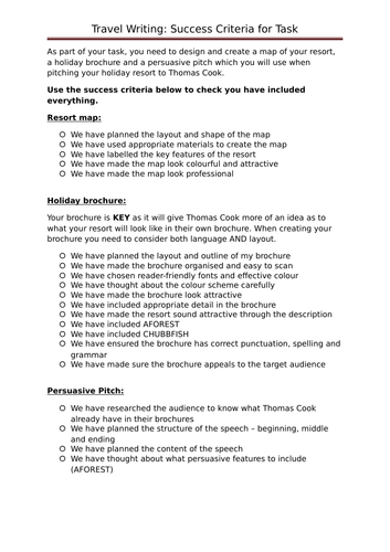 Travel Writing: Year 8 Scheme of Work | Teaching Resources