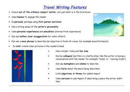 Travel Writing: Year 8 Scheme of Work | Teaching Resources