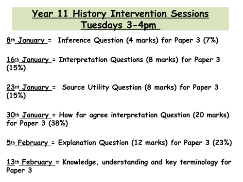 Inference Question practise for EDEXCEL GCSE History 9-1 Paper 3 USA ...