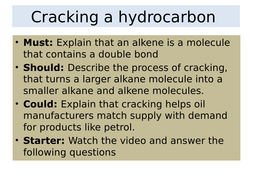 New GCSE Chemistry_Hydrocarbons_C2 7.5 Cracking | Teaching Resources