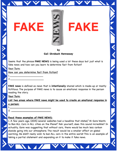 Fake News! Developing Digital Critical Literacy with Kids! Possible ...