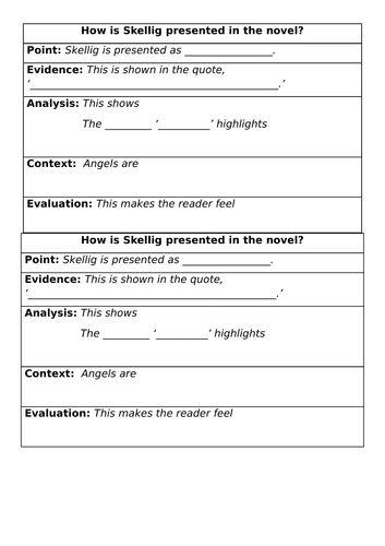 Skellig Unit of Work | Teaching Resources