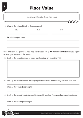 Year 3 - Number and Place Value Week 2 | Teaching Resources