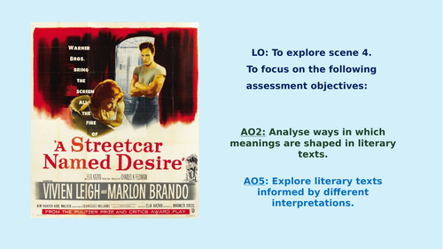 A Streetcar Named Desire - Analysis of Scene 4 | Teaching Resources