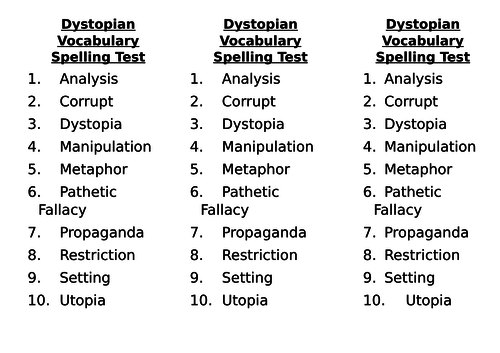 An Introduction to Dystopian Fiction lessons | Teaching Resources