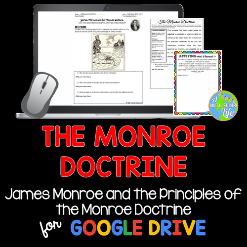 Monroe Doctrine - A Primary Source Analysis Lesson | Teaching Resources