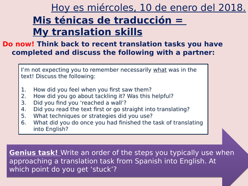 KS4 Spanish- Developing Translation Skills for GCSE (Edexcel & AQA ...