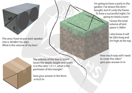 Cuboid and Prism Volume Problem Solving 1 | Teaching Resources