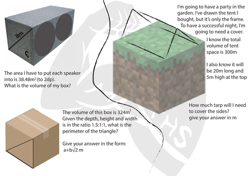 Cuboid and Prism Volume Problem Solving 1 | Teaching Resources