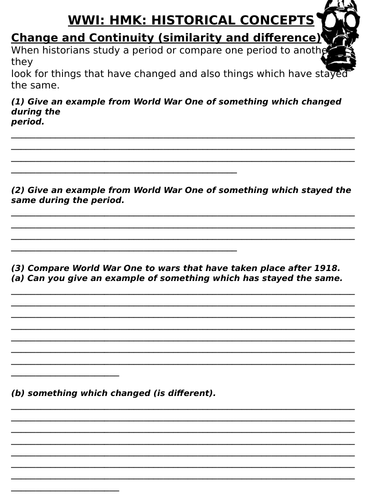 WWI Worksheets / Homeworks | Teaching Resources
