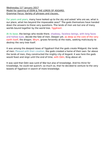 2.5 WEEKS - WRITING - MYTHS & LEGENDS BASED ON BEOWULF - YEAR 5/6 ...