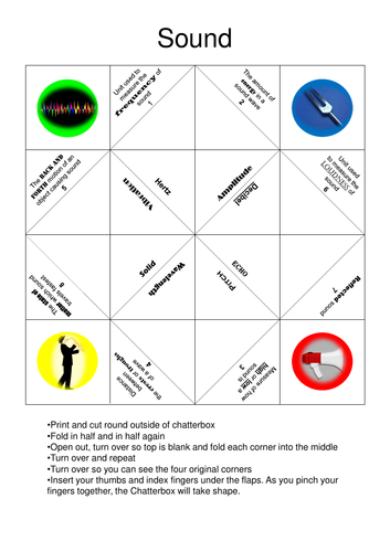 Physics Chatterbox/Cootie catcher: Sound | Teaching Resources