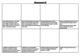 Muhammad Ali Comic Strip and Storyboard | Teaching Resources