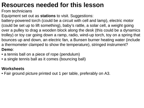 GCSE Physics Energy Stores and Transfers full lesson (Edexcel 9-1 SP3a ...