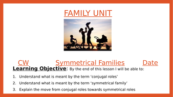 Sociology- Gender roles and Symmetrical family | Teaching Resources