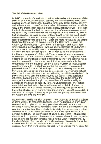 English Language: 19th Century Unseen Texts (The Fall of the House of ...