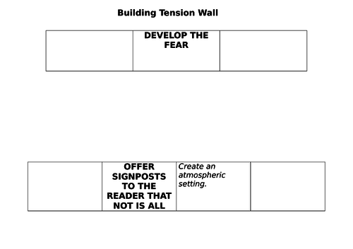 Creative writing- building tension | Teaching Resources