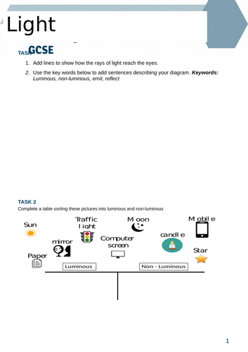 Light | Teaching Resources