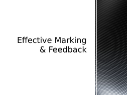 Effective Marking and Feedback | Teaching Resources
