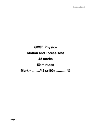 AQA Forces GCSE [BUNDLE] | Teaching Resources