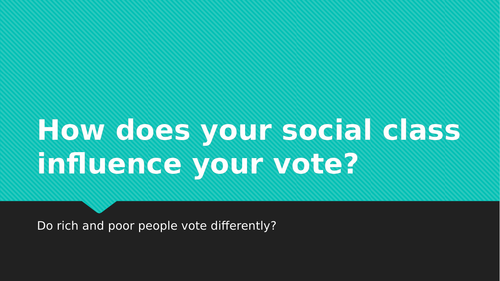 new politics A level - edexcel - social class and voting behavior ...
