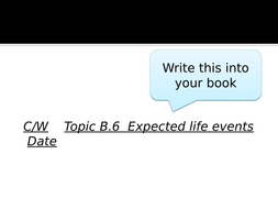 Health and Social Care- Expected Life Events | Teaching Resources