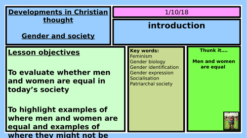 NEW OCR RELIGIOUS STUDIES A LEVEL: GENDER AND SOCIETY - 4 LESSONS ...