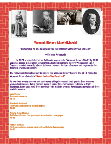 Women's History Factoids(Interactive Notebook Activity) 2023 | Teaching ...