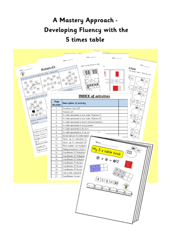 Activities to support learning the five times table (5 x table ...