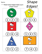 Shape Edges Bingo Dabber Worksheet for Maths Center reception ...