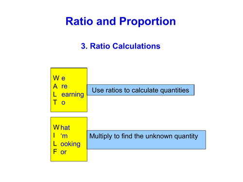 Ratio Calculations | Teaching Resources