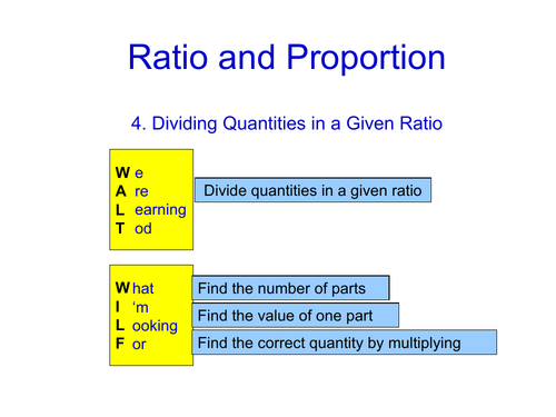 Ratio and Proportion | Teaching Resources Ratio and Proportion | Teaching Resources
