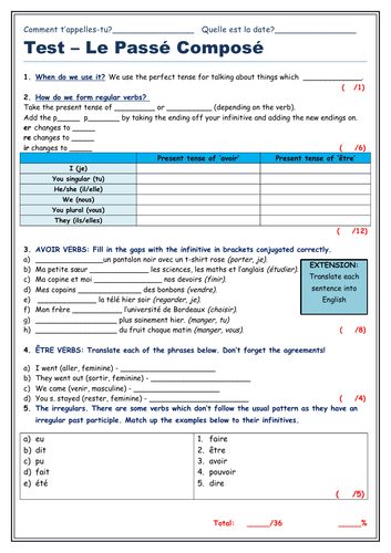 French Tenses Bundle | Teaching Resources