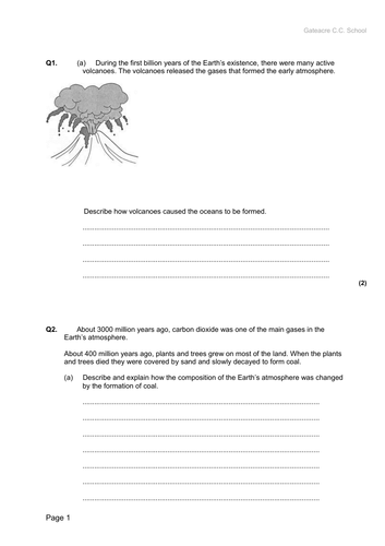 Earths Atmosphere | Teaching Resources