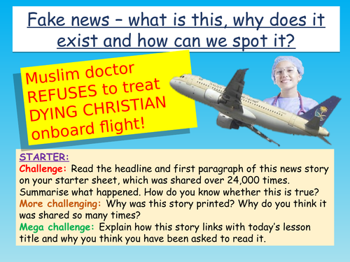Fake News Media Literacy | Teaching Resources
