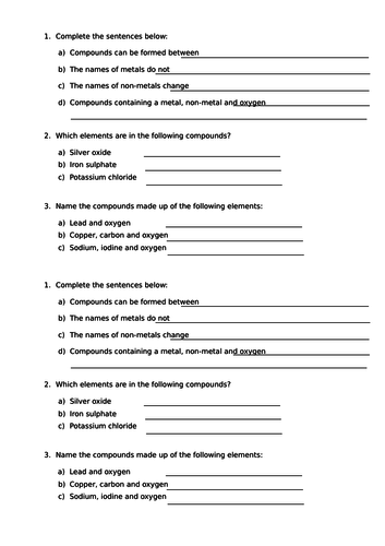 Series of Key Stage 3 Science Lessons (Chemistry) | Teaching Resources