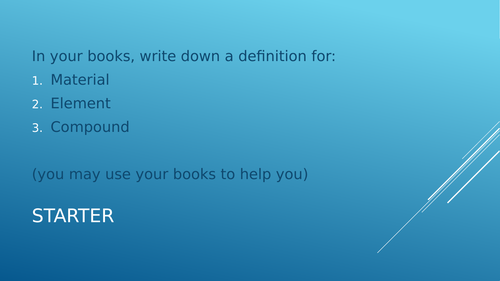 Series of Key Stage 3 Science Lessons (Chemistry) | Teaching Resources