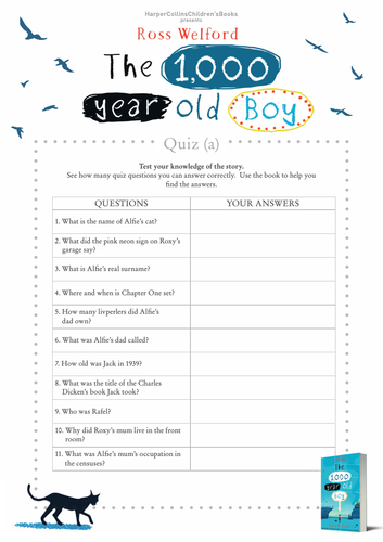 Ross Welford - The 1,000 Year Old Boy: Quiz | Teaching Resources