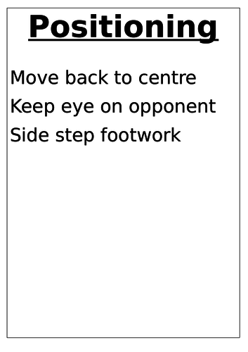 Set of Tennis Resource Cards | Teaching Resources