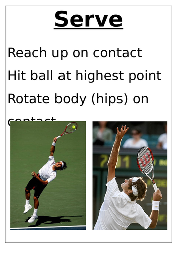 Set of Tennis Resource Cards | Teaching Resources