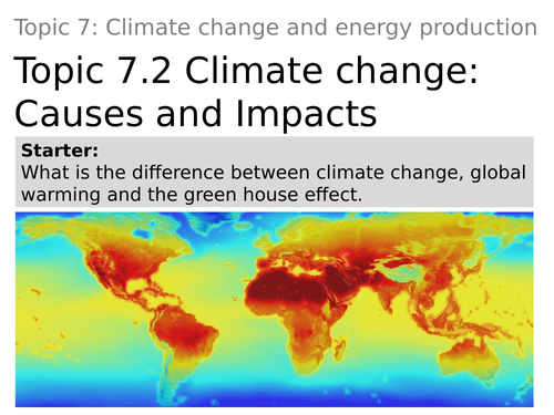 IB ESS Topic 7.1 and 7.2 Climate Change and Energy Resources | Teaching ...