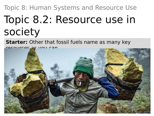IB ESS Topic 8 Human Systems and Resource Use | Teaching Resources