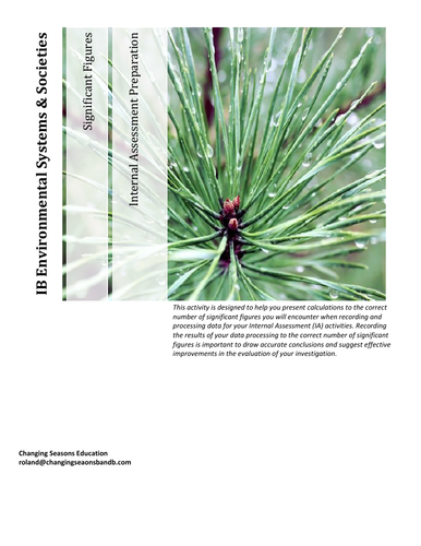 IB DP Environmental Systems & Societies - IA Preparation - Significant ...