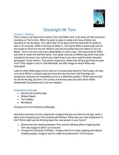 Goodnight Mr Tom KS2/3 Challenging Activities to provide writing ...