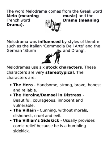 KS3 Melodrama Unit of Work | Teaching Resources