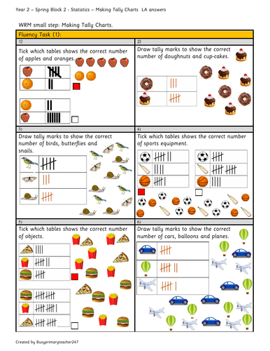 Year 2 - WRM Spring block 2 - Statistics - Making Tally Charts (week 3 ... Year 2 - WRM Spring block 2 - Statistics - Making Tally Charts (week 3 ...