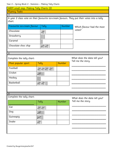 Year 2 - WRM Spring block 2 - Statistics - Making Tally Charts (week 3 ... Year 2 - WRM Spring block 2 - Statistics - Making Tally Charts (week 3 ...