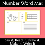 Number Mats 0-10 Say, Read, Draw, Make, Write it | Teaching Resources