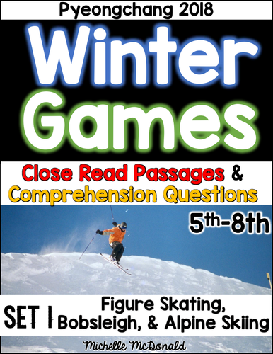 Winter Games 2018: Reading Passages & Comprehension Questions ...