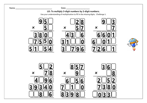 Multiplication Year 5 Written Multiplication 3-digits x 2-digits ...
